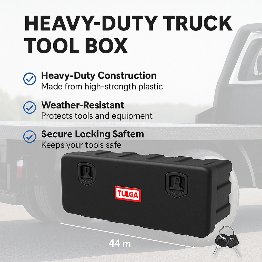 Large 44" Toolbox for Truck Beds, Flatbed and Trailer — Tulga Fifth ...